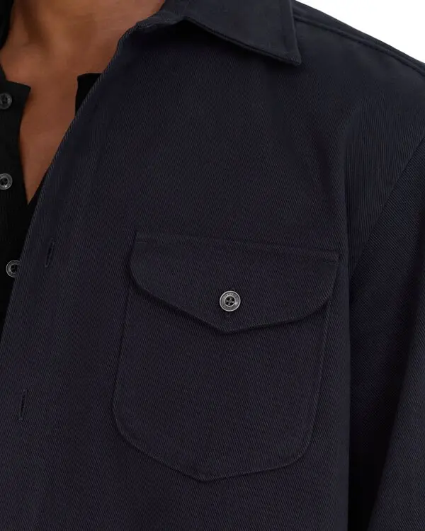 REISS Astra Cotton Twill Flap Pocket Shirt