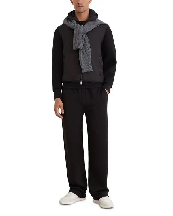 REISS Shiels Technical Fabric Zip Up Jacket