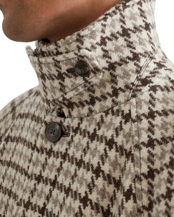 REISS Christem Raglan Dogtooth Wool Jacket