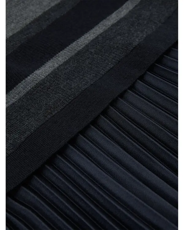 REISS Petites Wool Blend Stripe Midi Dress