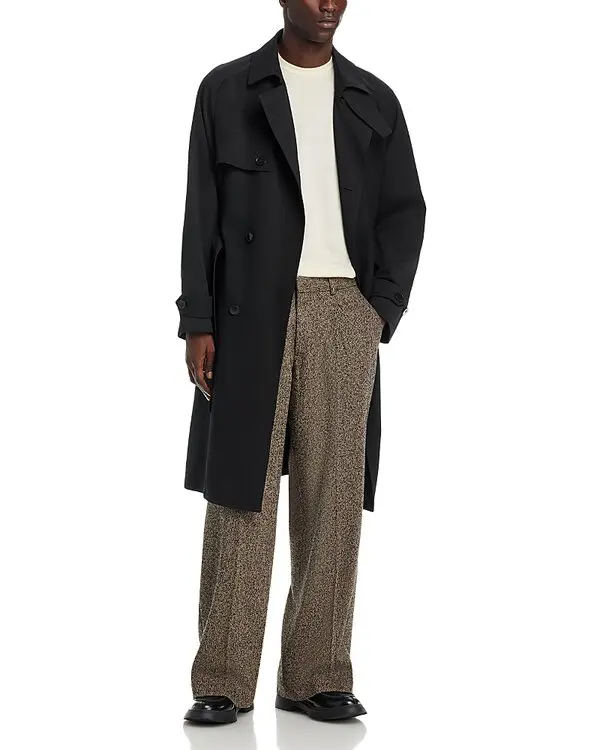 Hugo Moran Double Breasted Trench Coat - Black