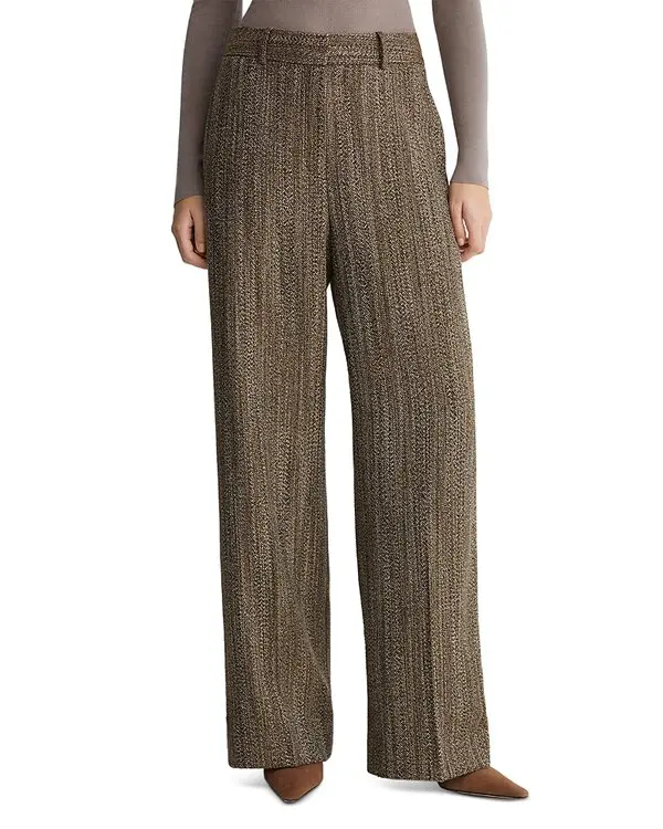REISS Inessa Textured Herringbone Trousers