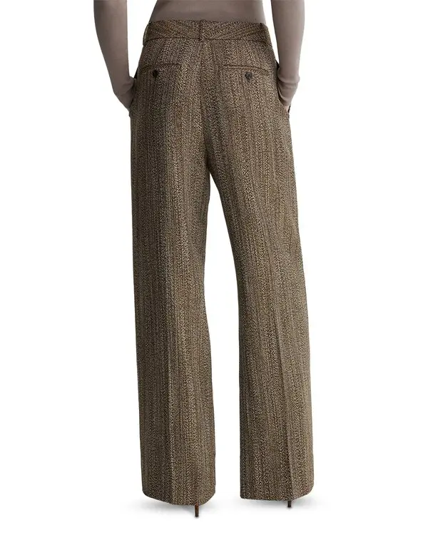 REISS Inessa Textured Herringbone Trousers