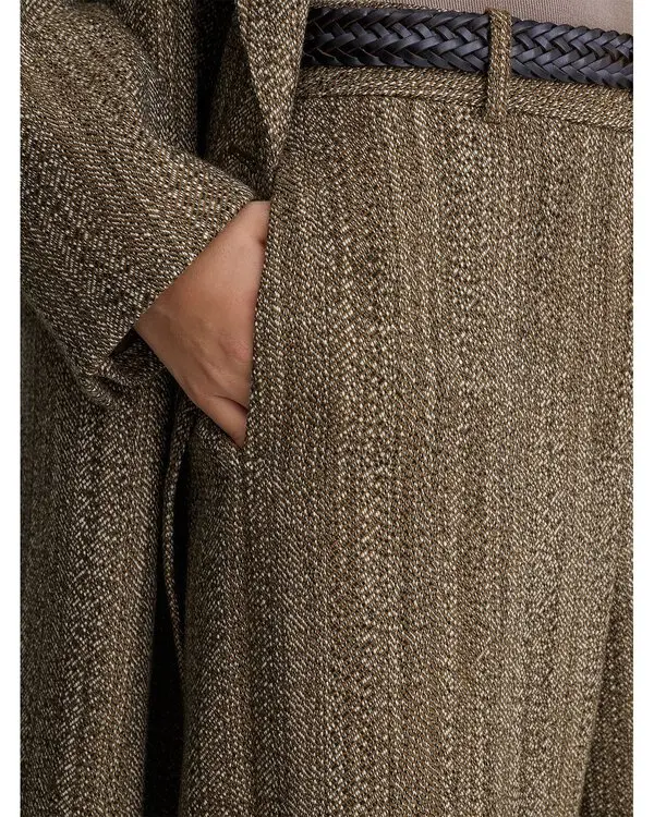 REISS Inessa Textured Herringbone Trousers