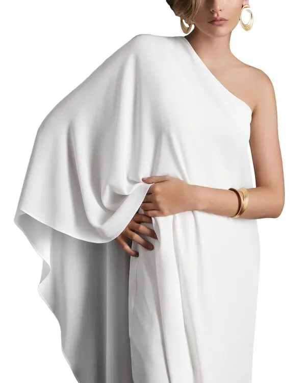 REISS Lainey One Shoulder Draped Dress