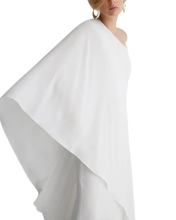 REISS Lainey One Shoulder Draped Dress