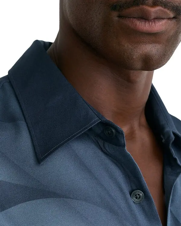 REISS Ballard Long Sleeve Abstract Print Shirt