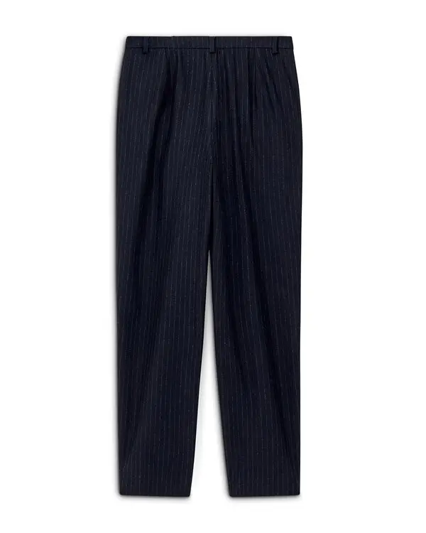 Emporio Armani Slim Fit Pinstripe Wool Blend Trousers