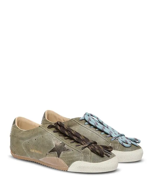 GOLDEN GOOSE True Star Suede & Leather Low Top Sneakers