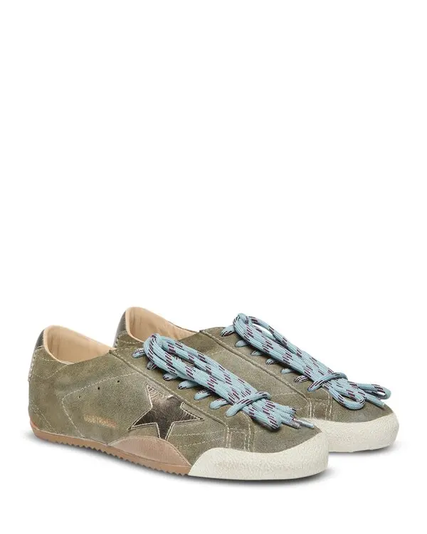 GOLDEN GOOSE True Star Suede & Leather Low Top Sneakers