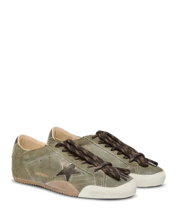 GOLDEN GOOSE True Star Suede & Leather Low Top Sneakers
