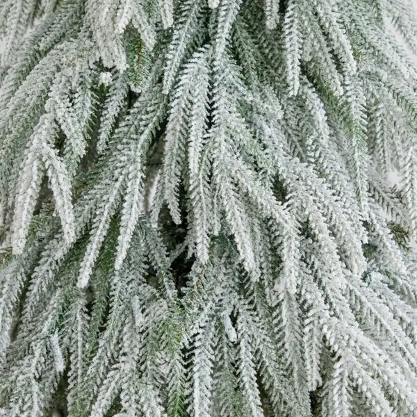 NEARLY NATURAL 5' Pre Lit Artificial Flocked Down Swept Tree