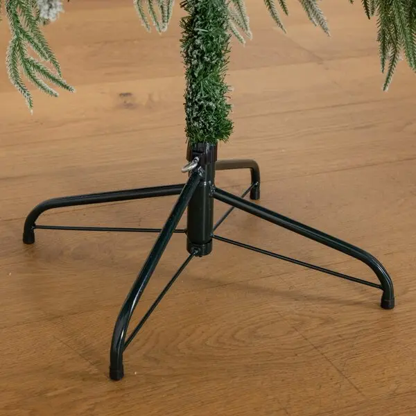 NEARLY NATURAL 6' Pre Lit Artificial Flocked Down Swept Tree