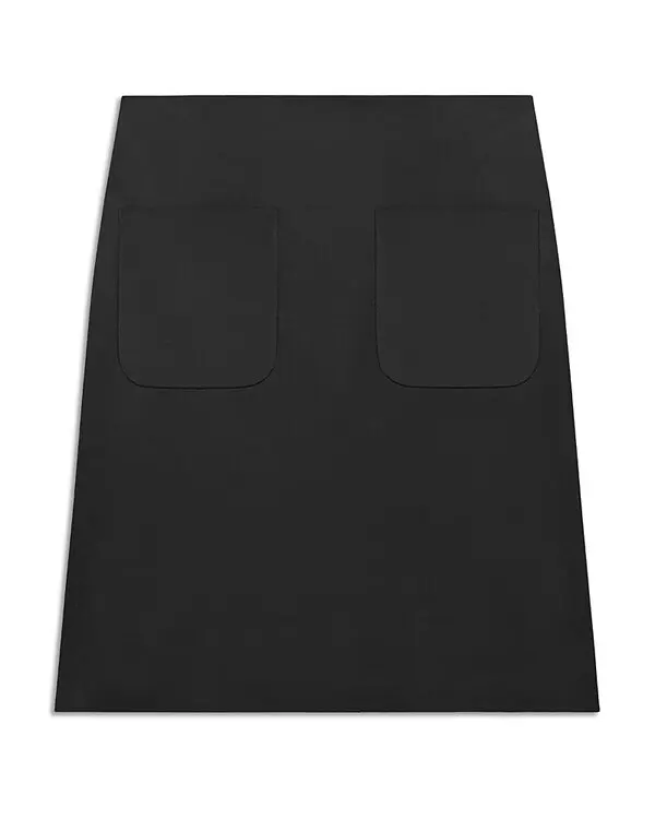 COURREGES Satin Two Pocket Pencil Skirt