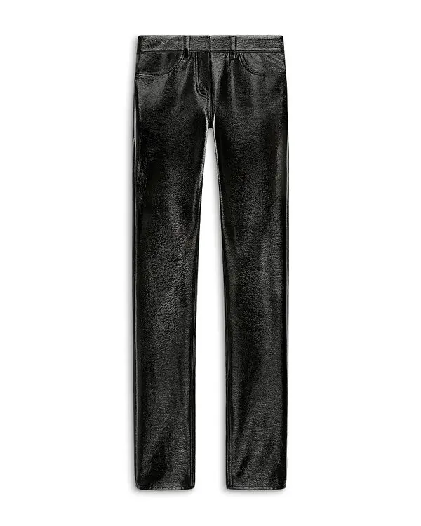 COURREGES Vinyl Cotton Blend Straight Pants
