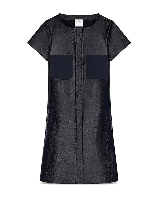 COURREGES Vinyl Cotton Blend Pocket Dress