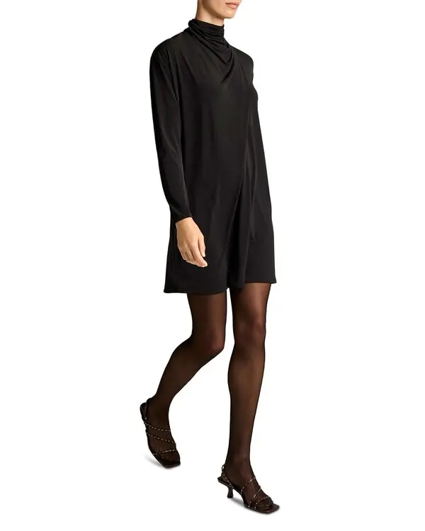 Vince Draped High Neck Mini Dress