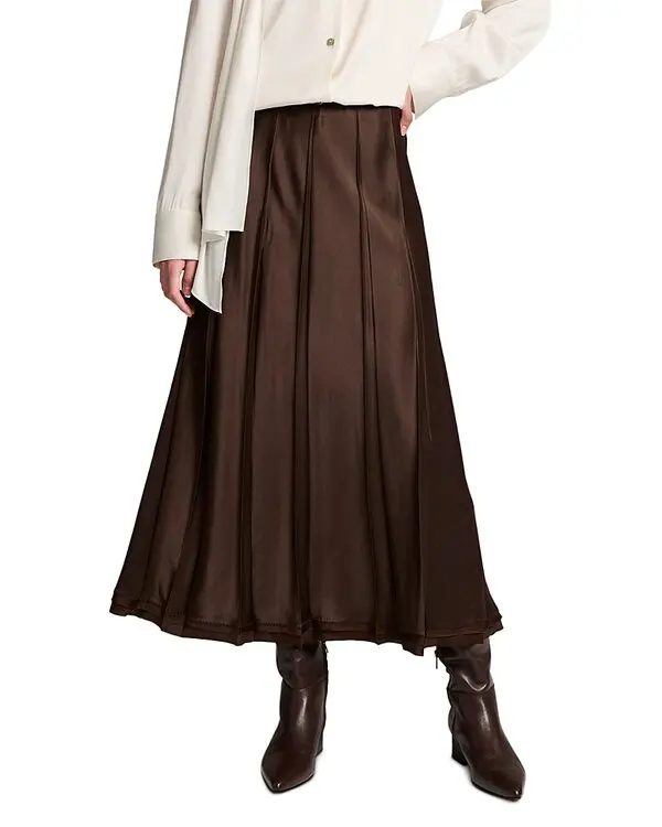 Vince Creased Pleated Skirt