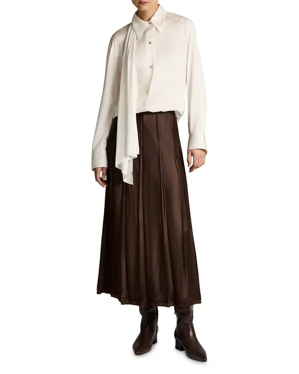 Vince Creased Pleated Skirt