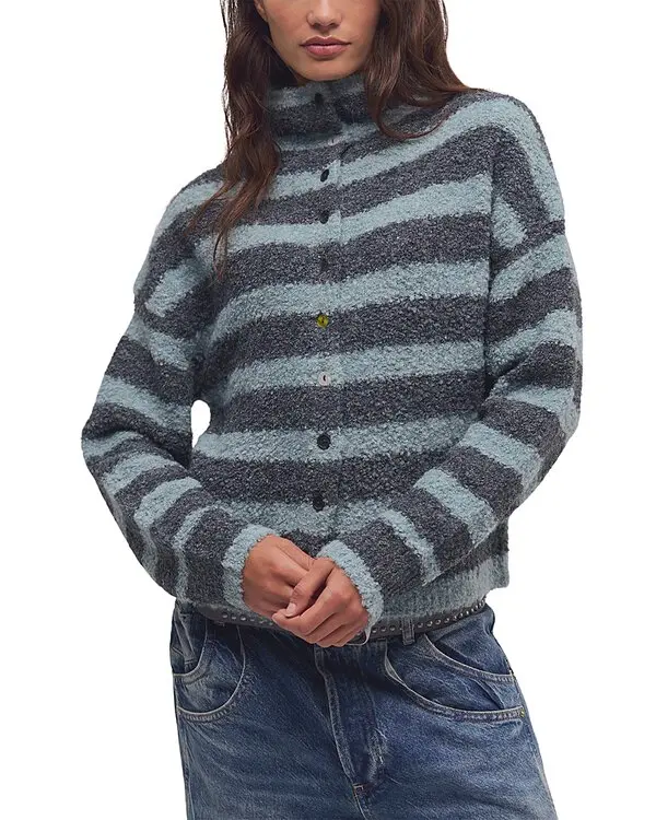 Free People Button Collection Mock Neck Cardigan Sweater