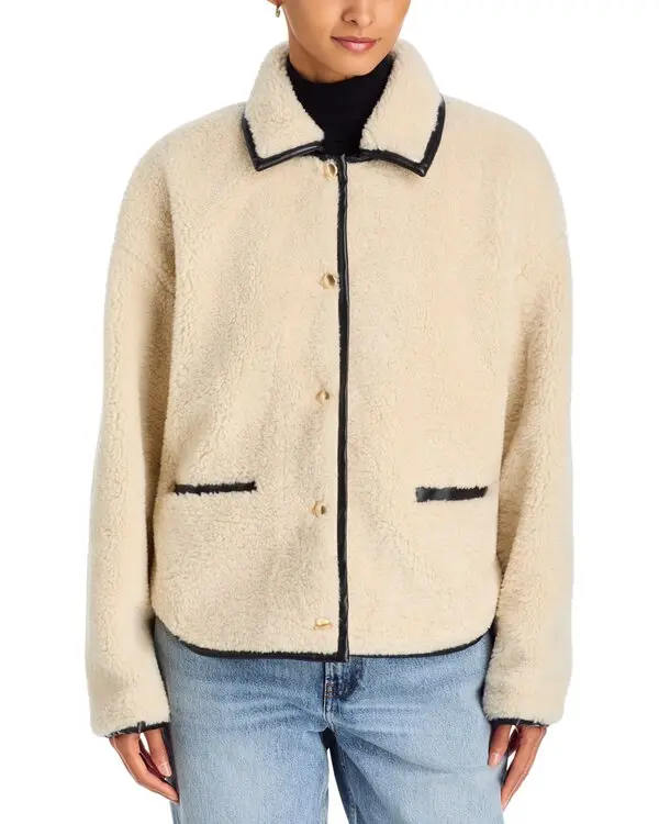 A.REN A. Ren Lyndon Long Sleeve Sherpa Button Down Jacket