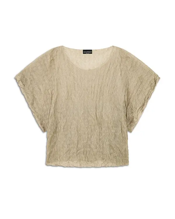 Emporio Armani Textured Knit Top - Biscuit