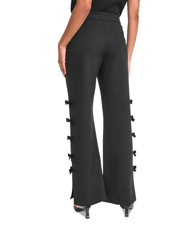 Karl Lagerfeld Paris Bow Trim Detail Relaxed Fit Pants