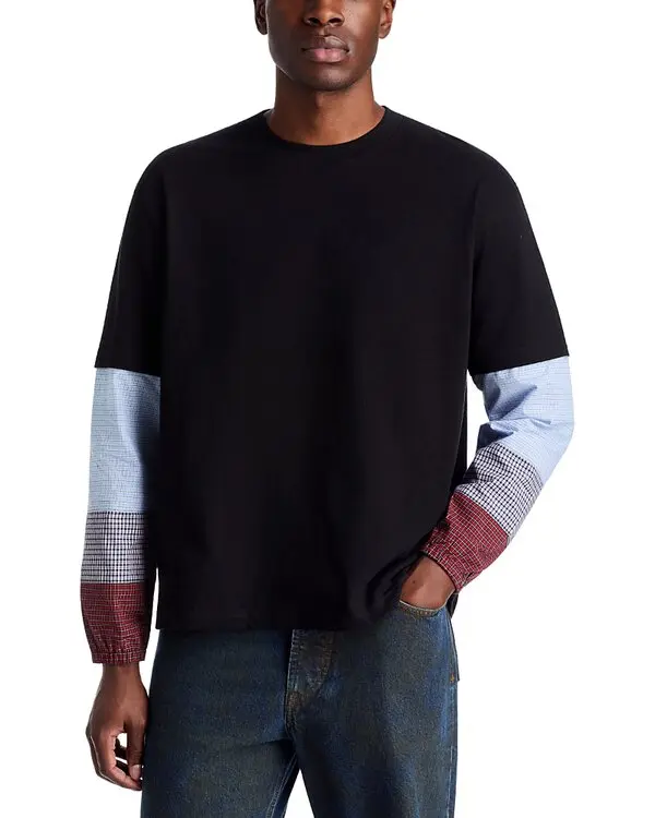 PLEASURES Tartan Oversized Long Sleeve Tee