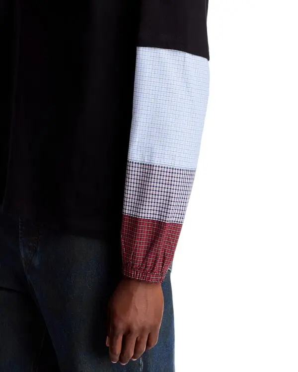 PLEASURES Tartan Oversized Long Sleeve Tee