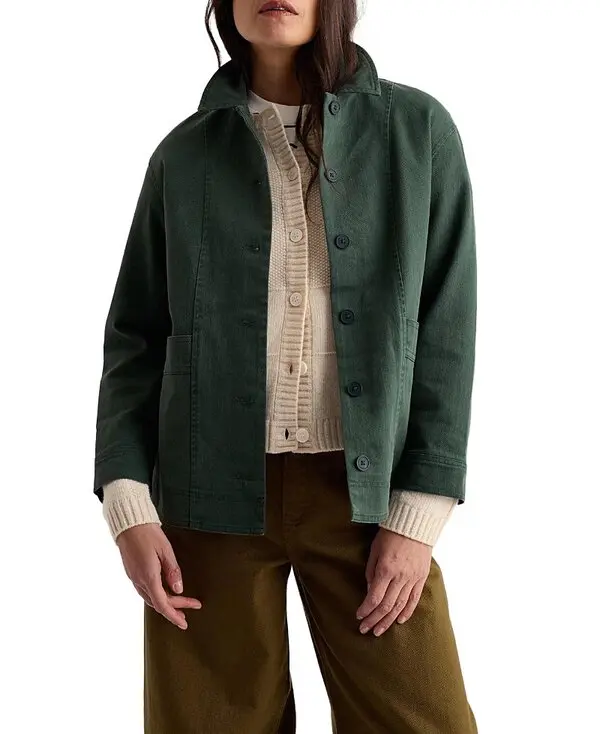 SEASALT CORNWALL Croplands Utility Jacket - Coppice