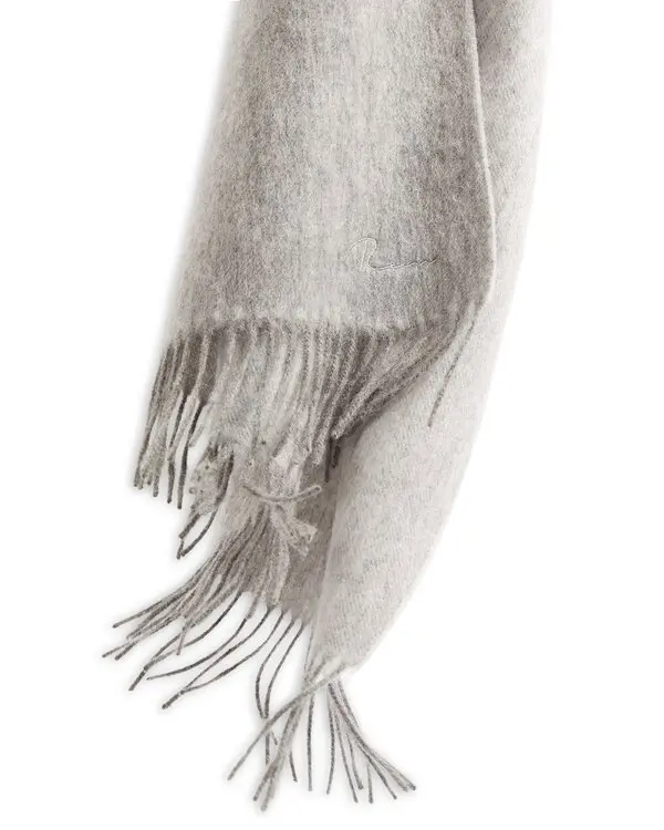 REISS Wool & Cashmere Fringed Scarf