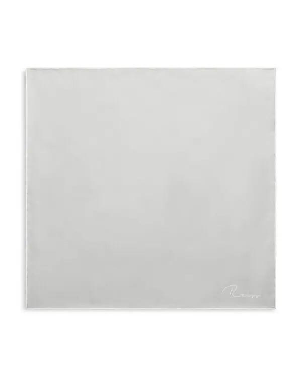 REISS Ceremony Silk Pocket Square - Silver