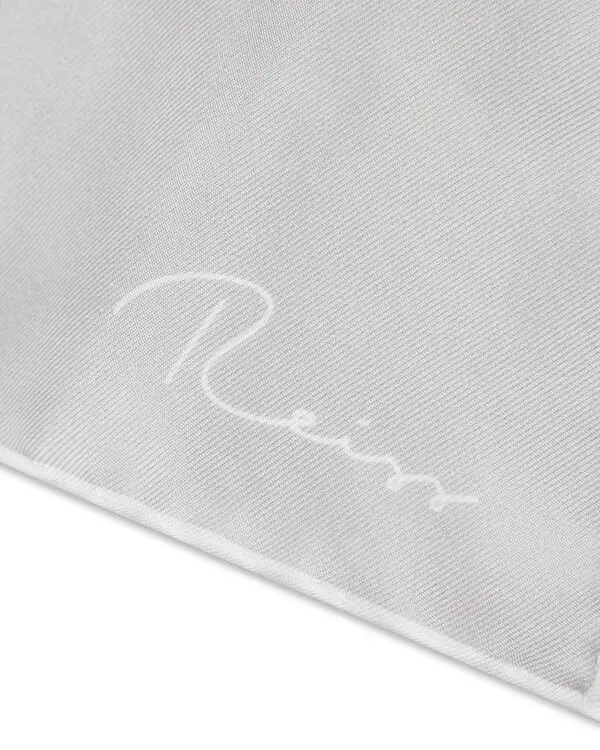 REISS Ceremony Silk Pocket Square - Silver