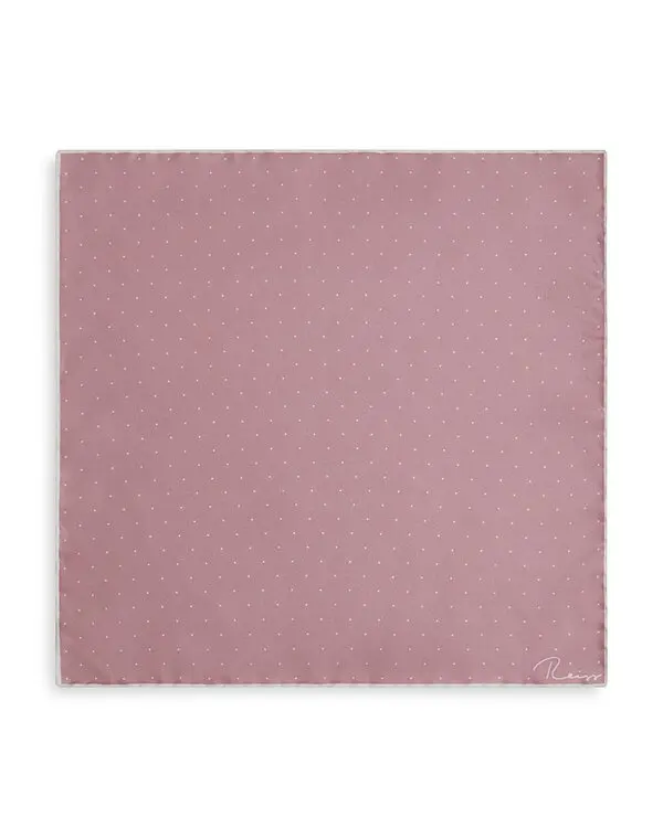 REISS Liam Silk Pocket Square - Pink