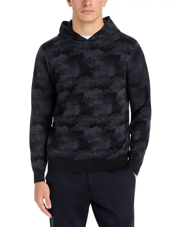 Peter Millar Reversible Camo Pullover Hoodie - Black