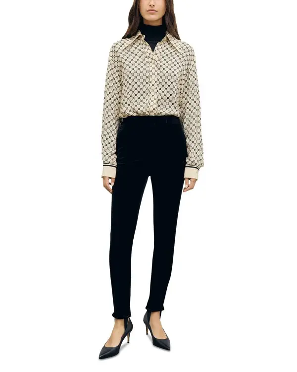 Gerard Darel Velvet Stirrup Pants