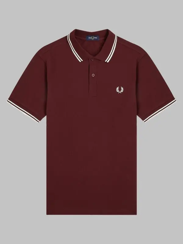 Fred Perry 100% Cotton Logo Polo Shirt - Red