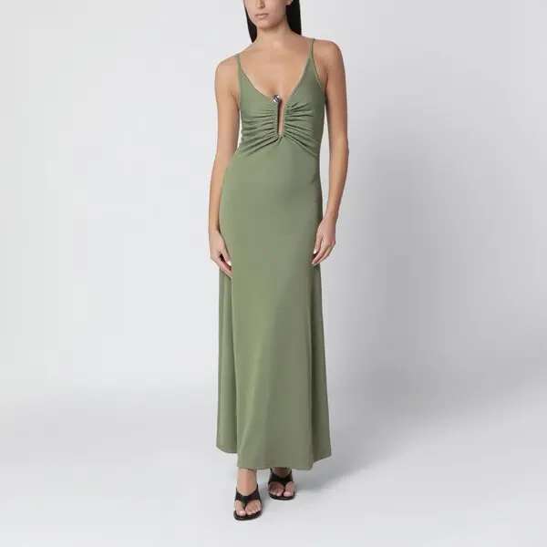 Christopher Esber Caper Ribbed Stretch Jersey Mini Dress With Metal Ring Detail