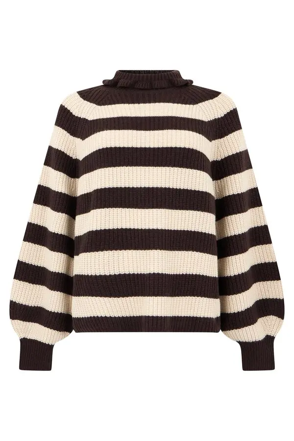 Max Mara Striped Wool-cashmere Sweater With Round Neck - Multicolor