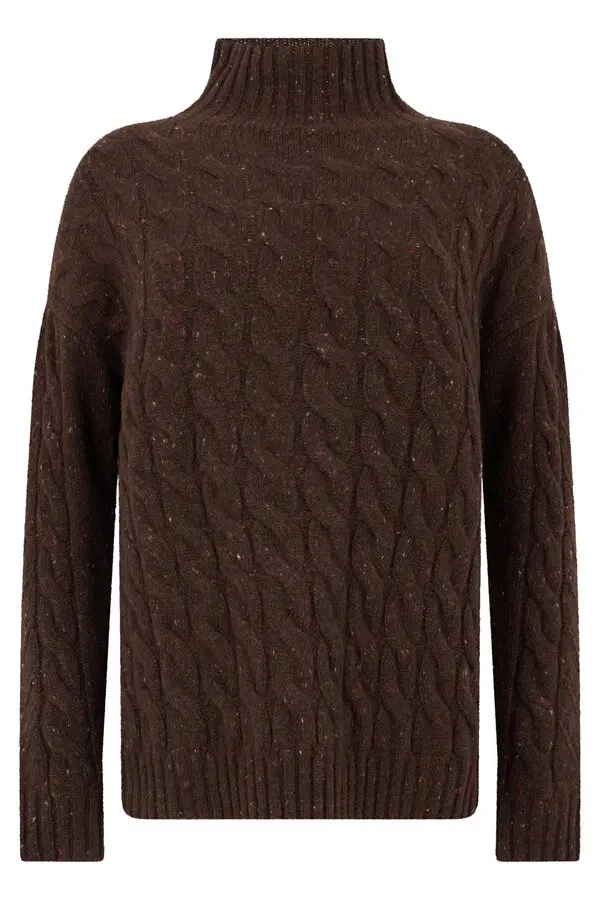 Max Mara Turtleneck Sweater In Wool & Cashmere