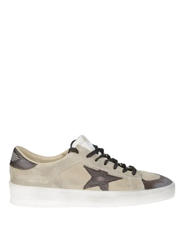 GOLDEN GOOSE Stardan Leather Sneaker - Marrone