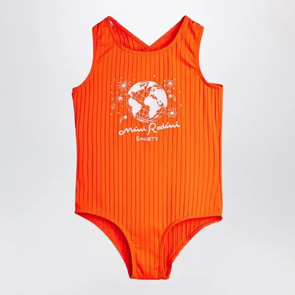MINI RODINI Society Motif One-piece Swimsuit - Red