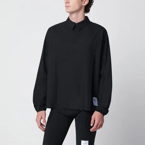 Satisfy Ambientwarp River Long-sleeve Performance Shirt With Cooling Ice Pockets - Black