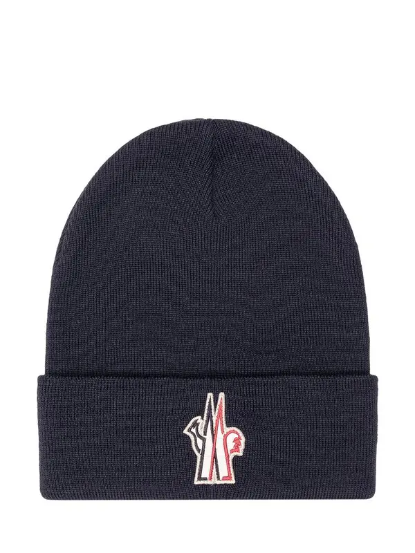 Moncler Mini Fold-over Beanie With Patch