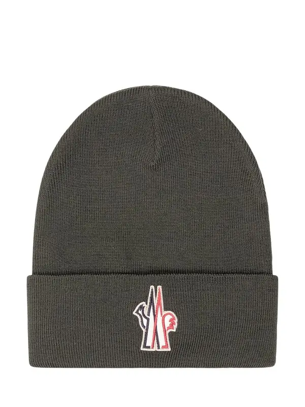 Moncler Embroidered Patch Mini Beanie Hat