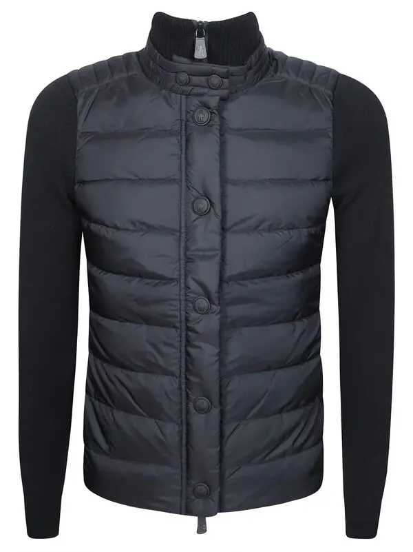 Moncler Monochrome Wool Cardigan - Nero