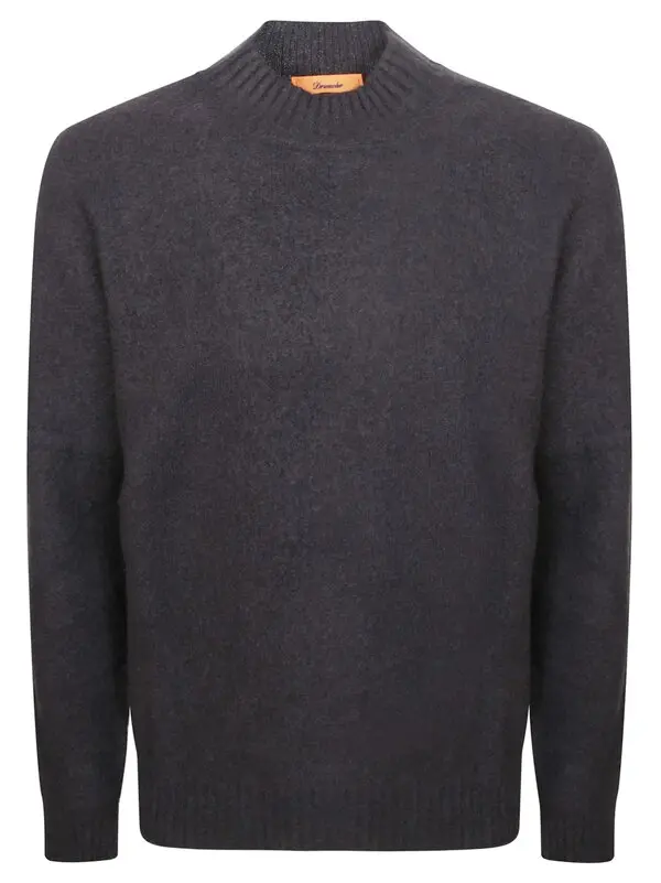 DRUMOHR Tubular Wool Mock Neck Sweater