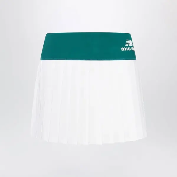 MIU MIU X NEW BALANCE Pleated Mini Skirt In Stretch Technical Jersey