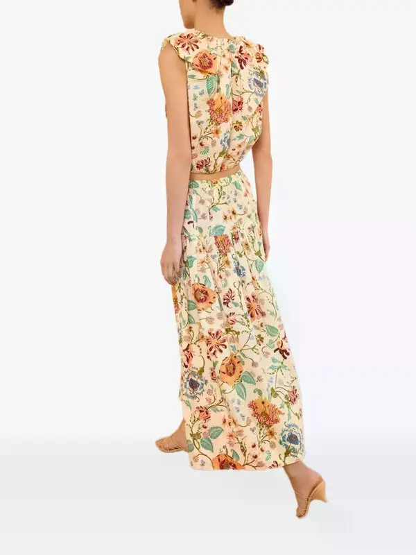Ulla Johnson Theodora Floral-print Tiered Maxi Skirt