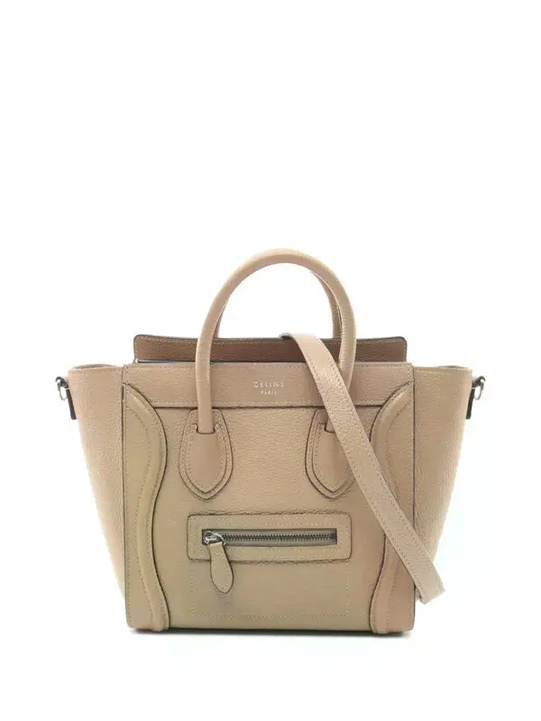 Celine 2000-2026 Nano Leather Luggage Tote Satchel